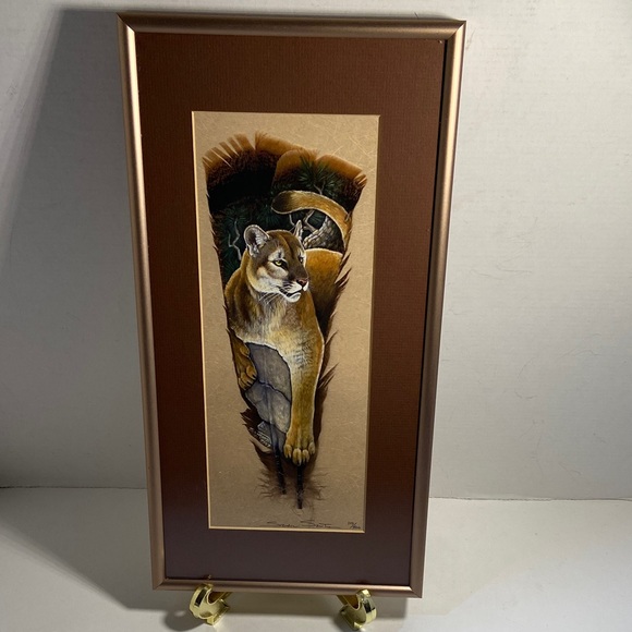 Sandra SanTara | Art | Framed Cougar Art Print Signed And Numbered ...